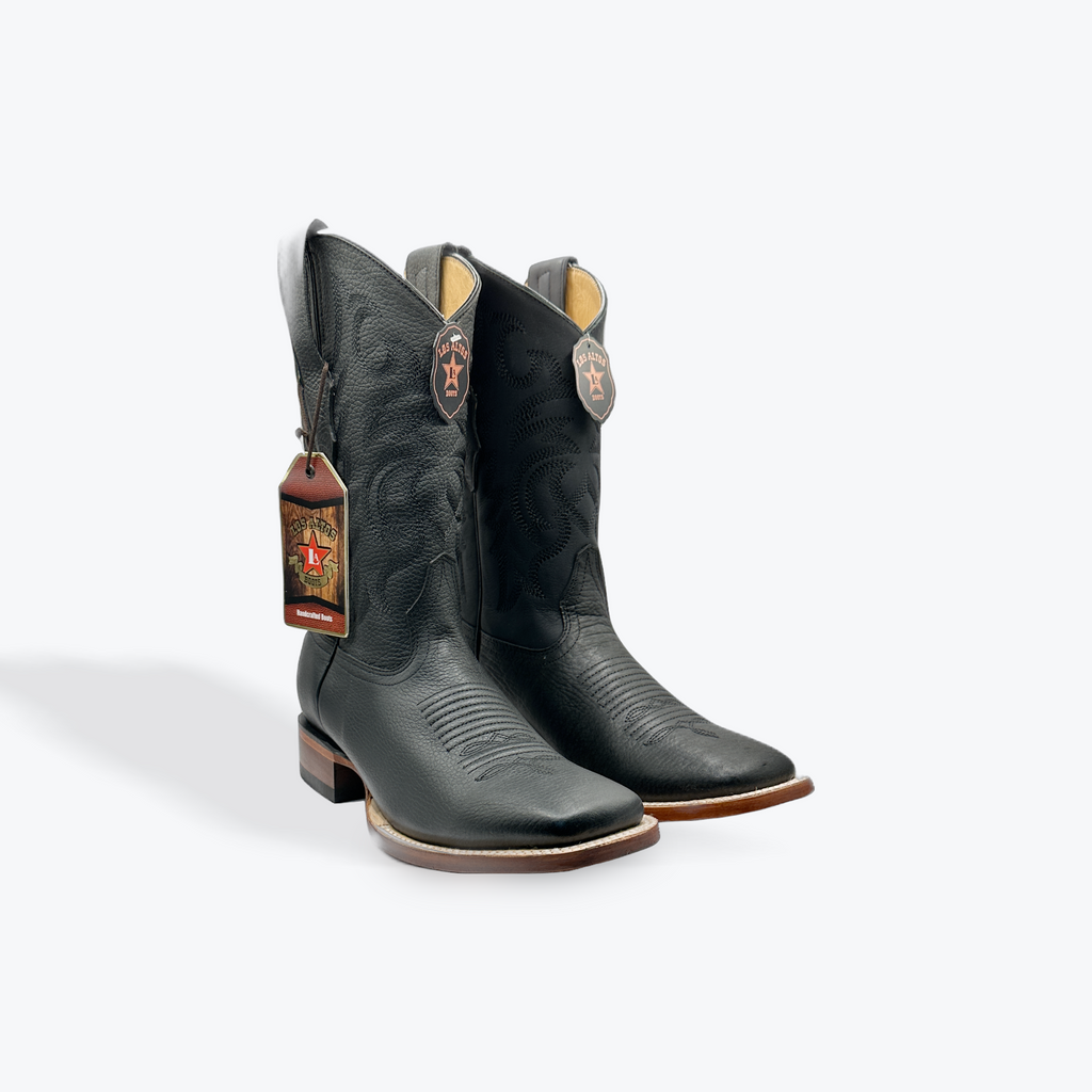 Los Altos Rodeo Boot Cuello de Toro 8223105- Black – The Cowboy Shop